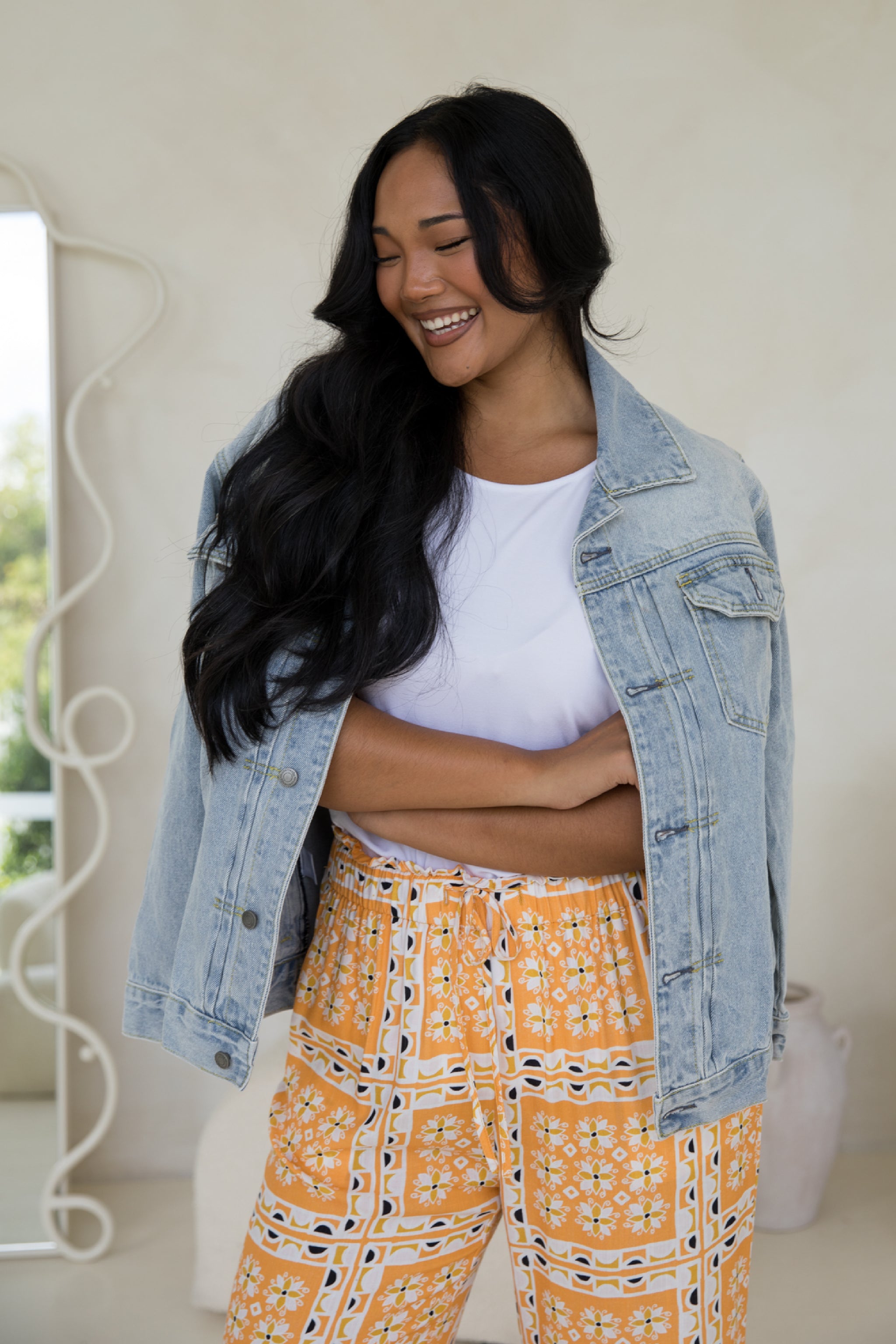 Plus-Sized Denim Jackets | PQ Collection | Denim Basic Jacket in Light ...